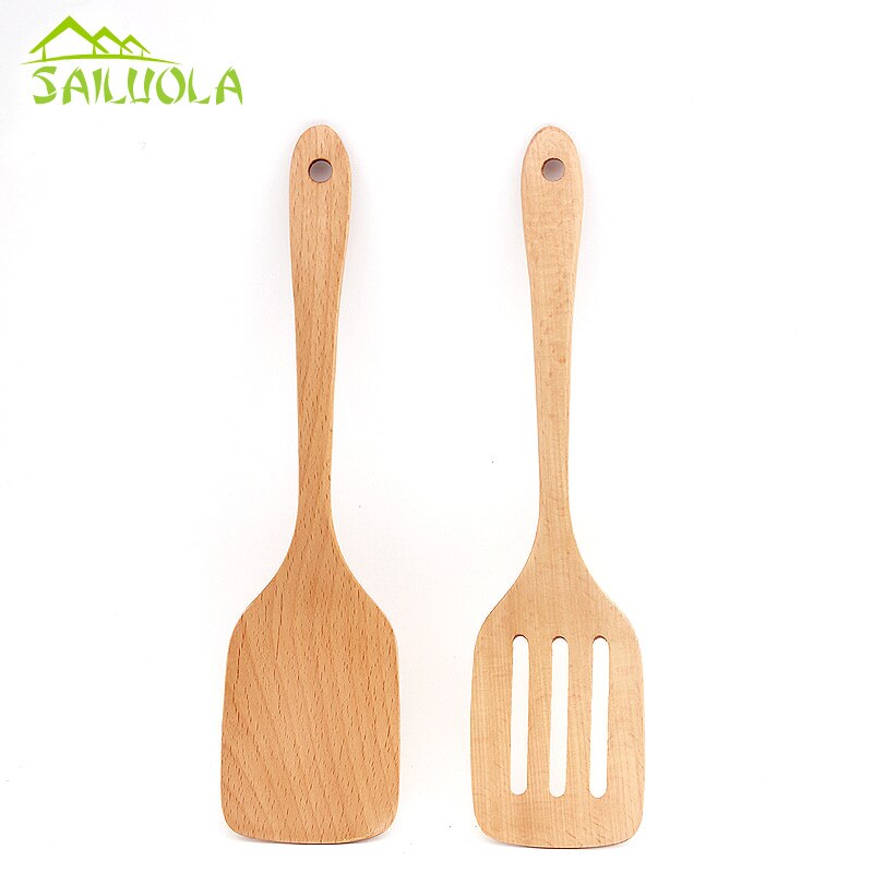 Naturlig bok trä köksredskap verktyg spatel skopa ... – Grandado