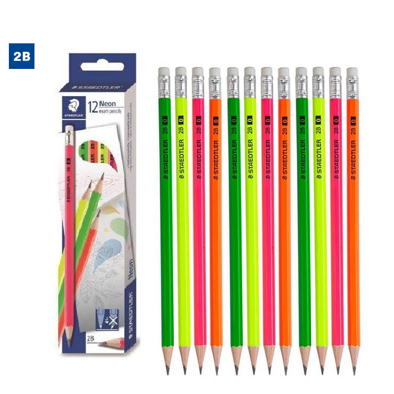 12-piece STAEDTLER 132 Macaron / Neon Hex Pen 2B H... – Grandado