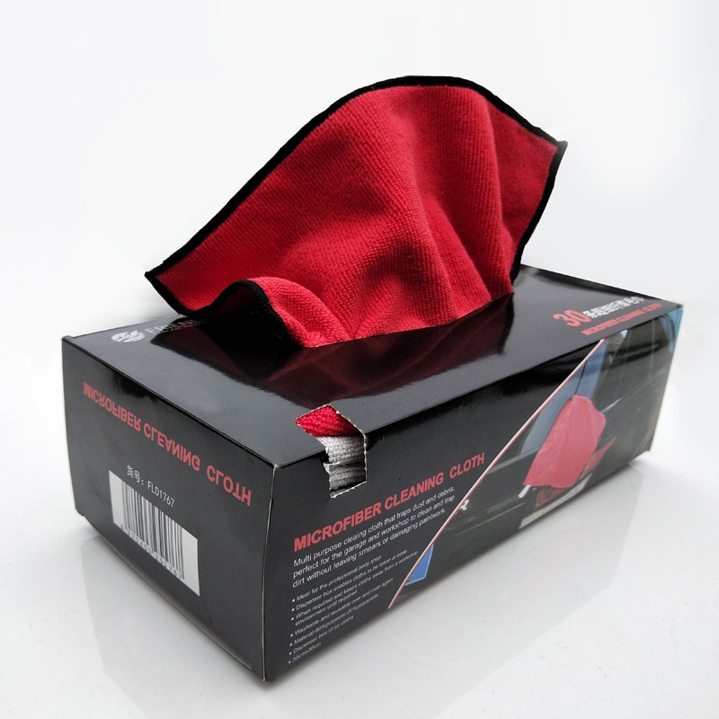 30 Stks/doos 30X30cm Microfiber Handdoek Auto Wass... – Grandado