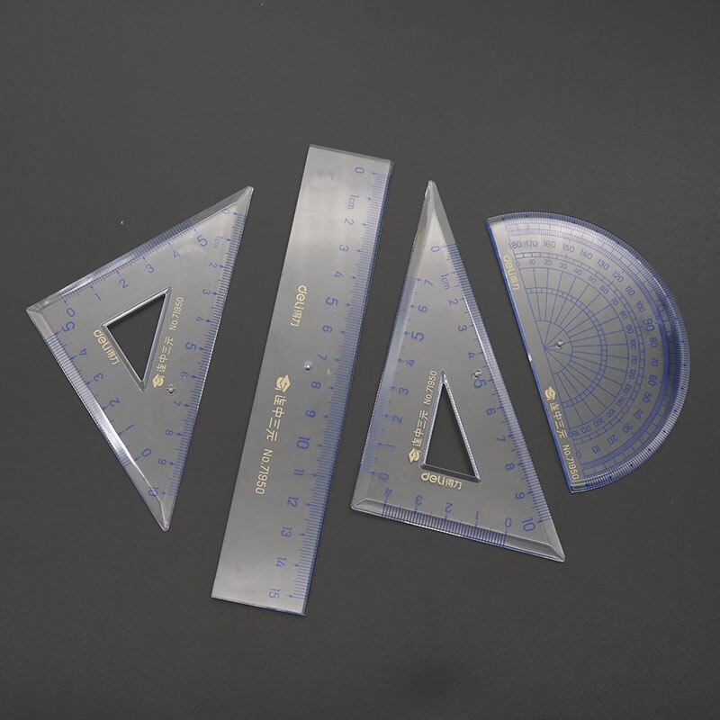 4 Piece Ruler 15cm Square Plate Length 10cm and Pr... – Vicedeal