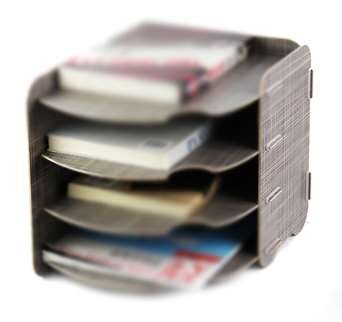 Wooden desktop book storage office document column... – Vicedeal