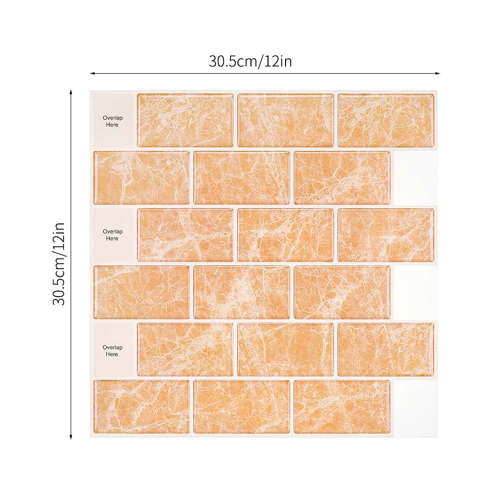 Golden Brown Tiles Stick 30.5x30.5cm Self Adhesive... – Grandado