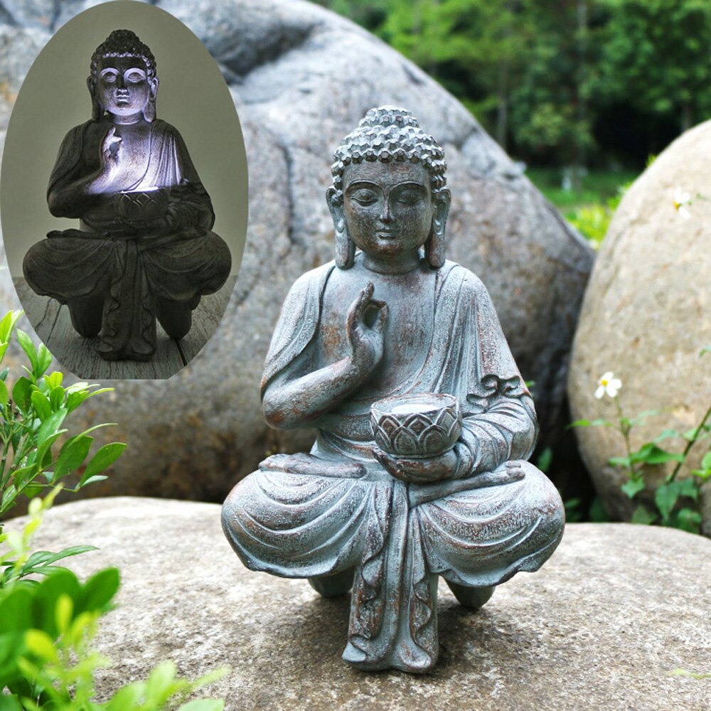 Meditating Buddga Statue Sculpture Outdoor Garden ... – Grandado