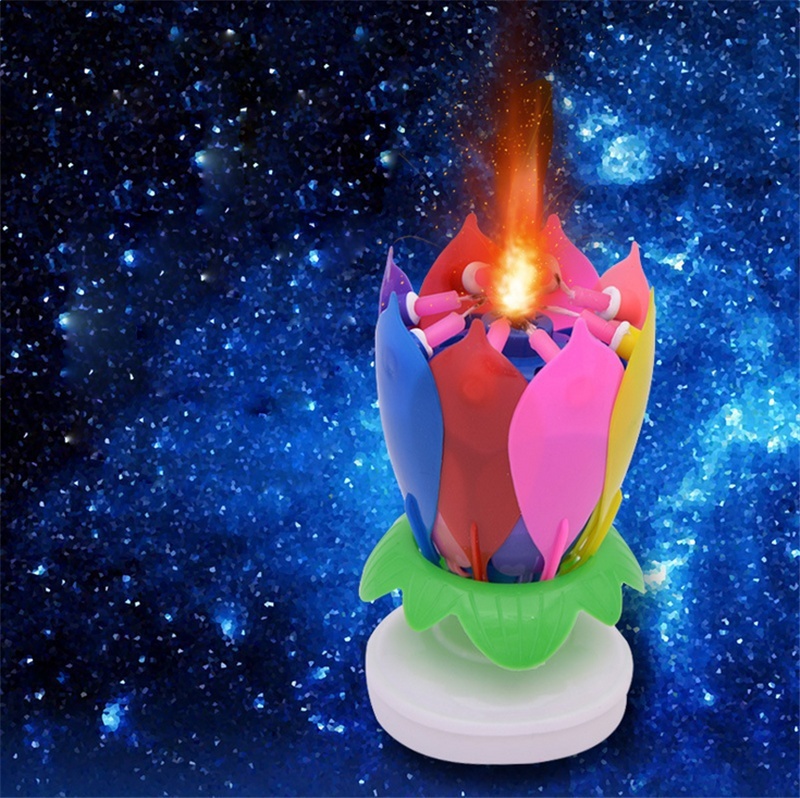 Rotating Happy Birthday Party Candle Singing Doubl... – Grandado