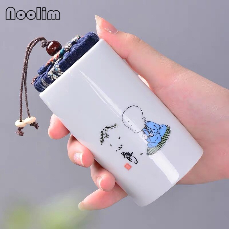 Keramische Hand Geschilderd Kleine Monnik Opslagta... – Vicedeal