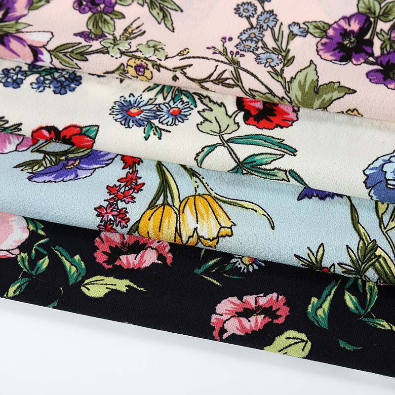 Handmade Chiffon Fabric Floral printed chiffon sum... – Grandado