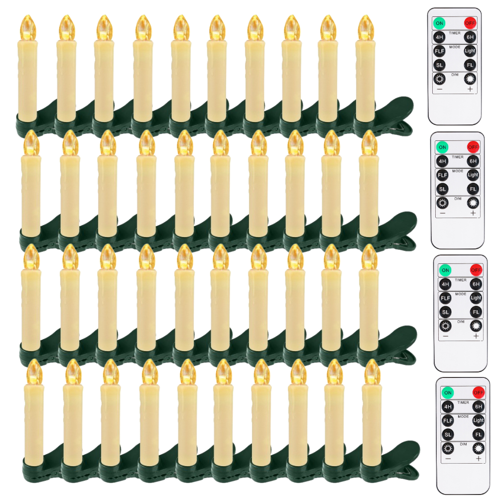 Flameless LED Taper Candles Christmas Tree Electri... – Grandado