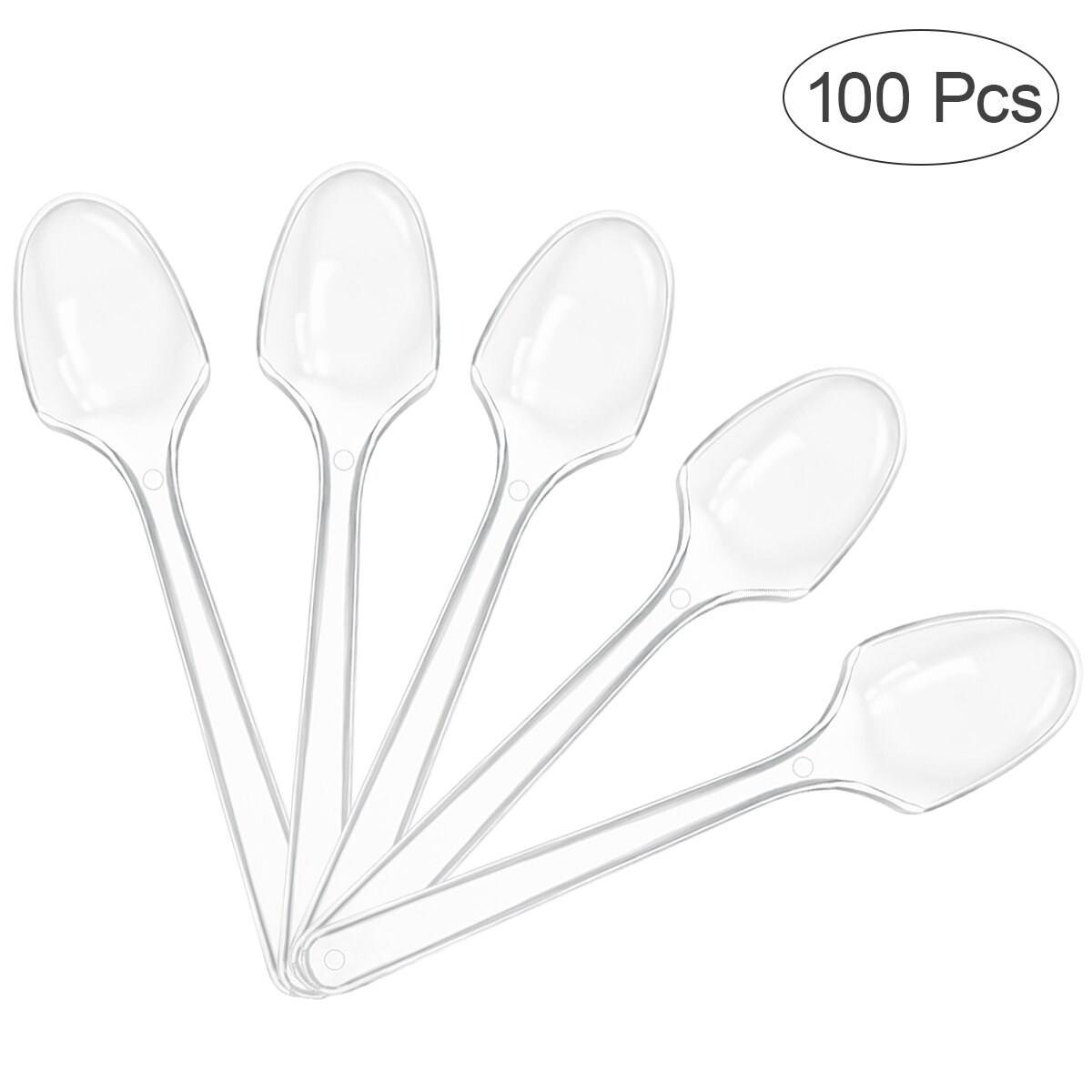 Bestomz 100Pcs Mini Transparante Plastic Lepels We... – Vicedeal