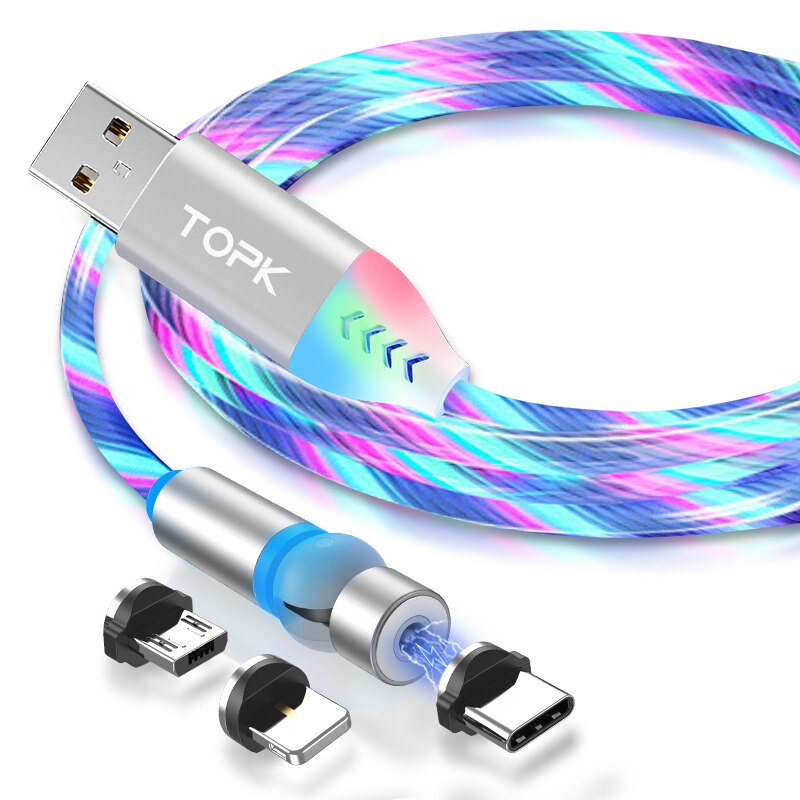 TOPK 540 Rotate Flowing Light LED Magnetic Cable M... – Vicedeal