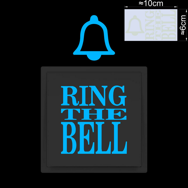 Ring the Bell Glow in the Dark Doorbell Switch Sti... – Grandado
