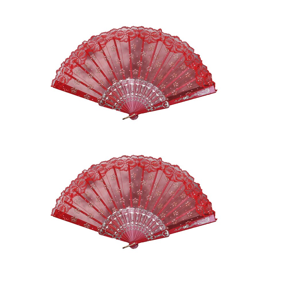 Flower Fans 2pcs retro lace Flower Decoration Chin... – Grandado