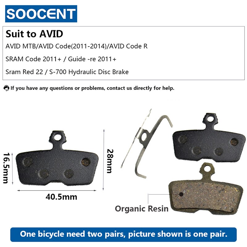 4 paar Fahrrad Disc Bremsbeläge für AVID MTB AVID ... – Vicedeal