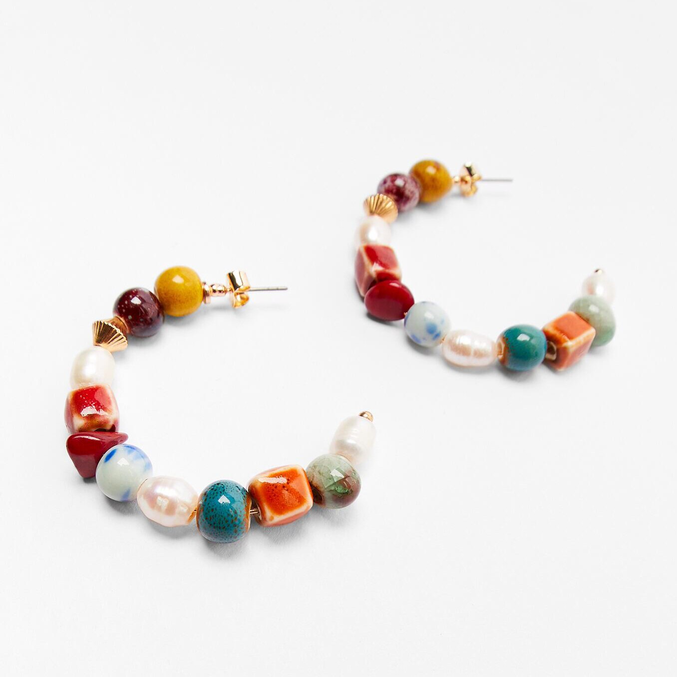 Vedawas ZA Colorful Ceramic Hoop Earrings for Wome... – Vicedeal