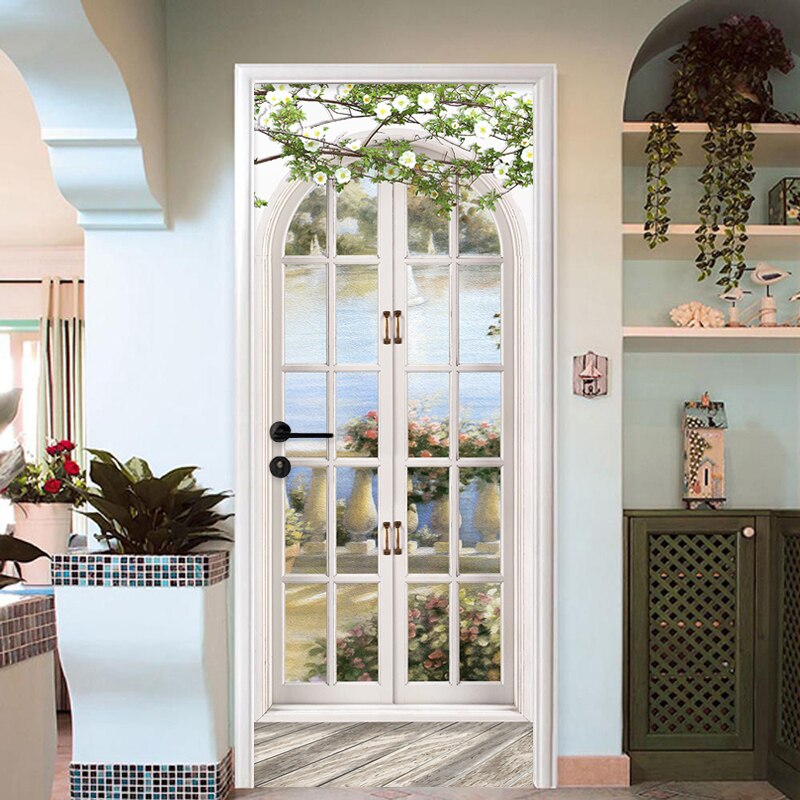 Pastoral Landscape 3D Wall Door Sticker Living Roo... – Grandado