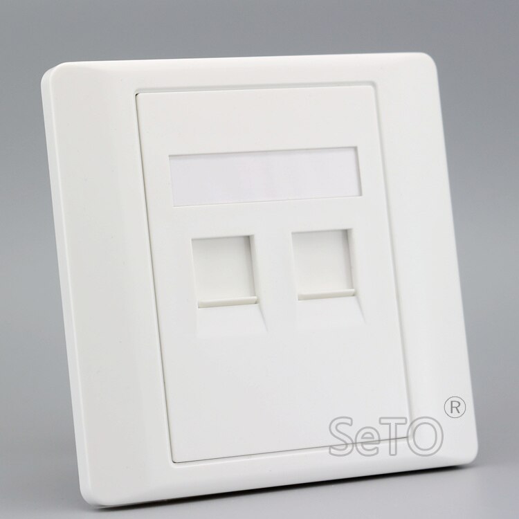 SeTo 86 Type Panel Double RJ45 Cat5e Network Ether... – Grandado