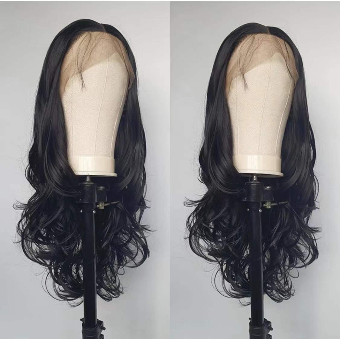Svipwig Long Black Natural Wavy Free Part Lace Wig... – Vicedeal