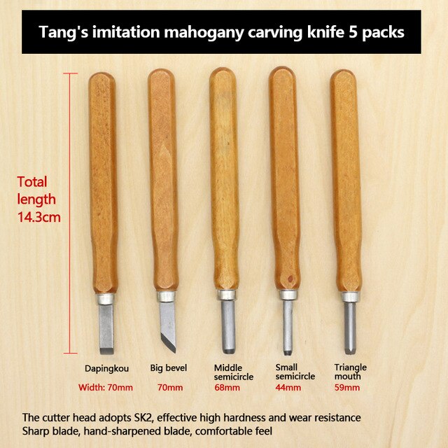 3/4/5/10/12pcs Wood Carving Chisel Knife Hand Tool... – Grandado