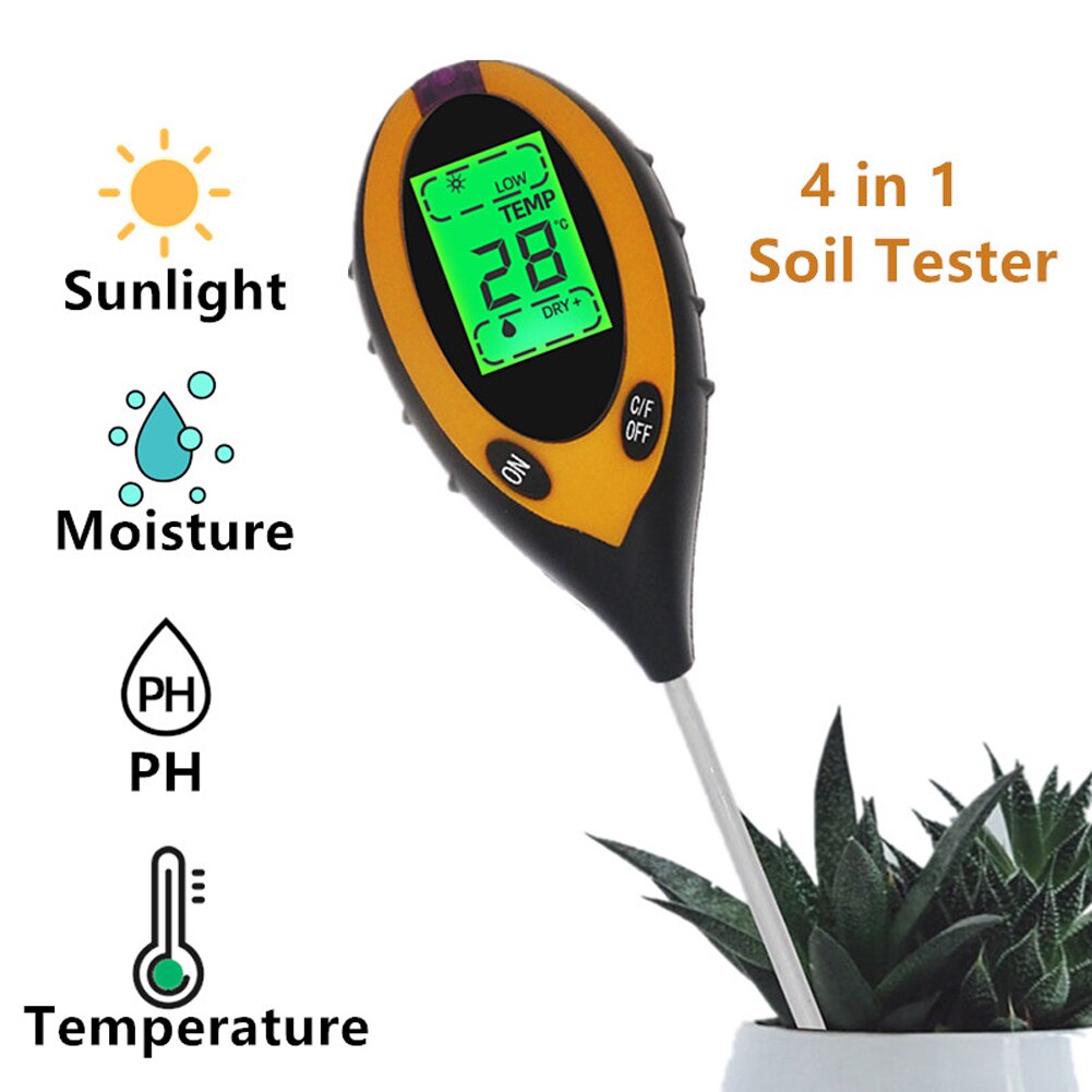 Soil PH Tester 4 In 1 Digital Soil Analyzer Multif... – Grandado