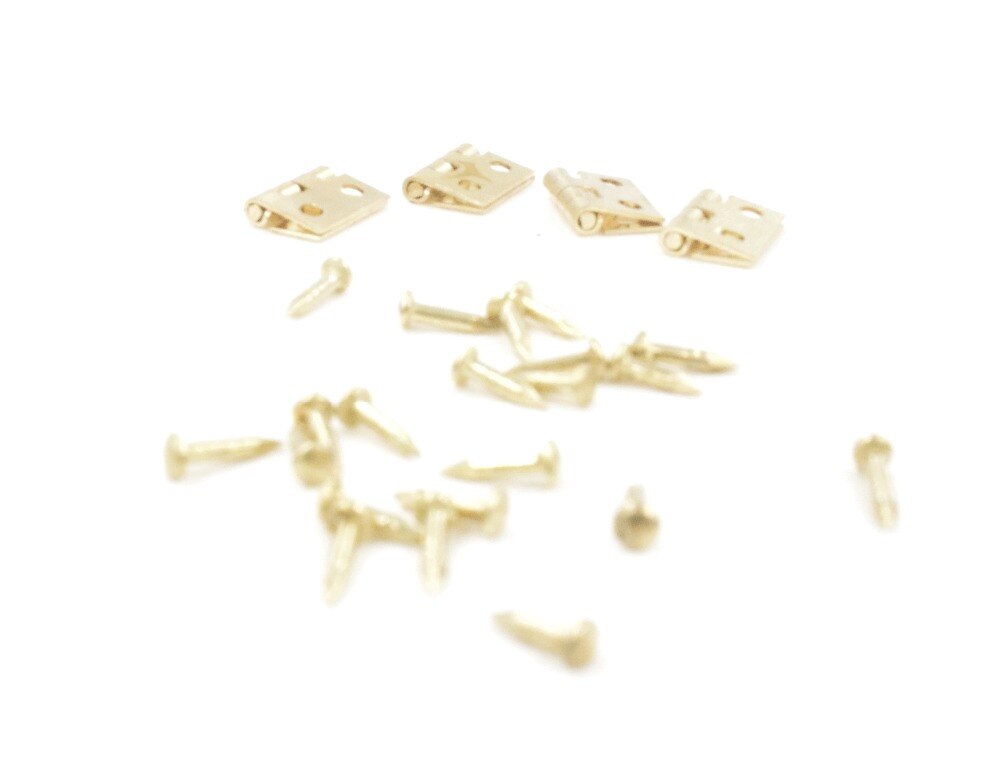 10Pcs Brass Plated Mini Hinge Small Decorative Jew... – Vicedeal