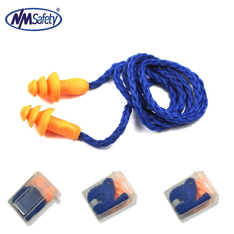 NMSAFETY 2 Pairs Soft Silicone Corded Ear Plugs Re... – Grandado NMSAFETY 2 Pairs Soft Silicone Corded Ear Plugs Re... – Grandado