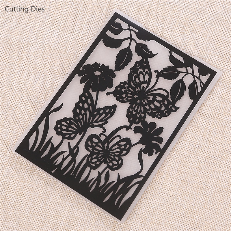 Three Butterfly Embossing Folders Plastic Template... – Grandado
