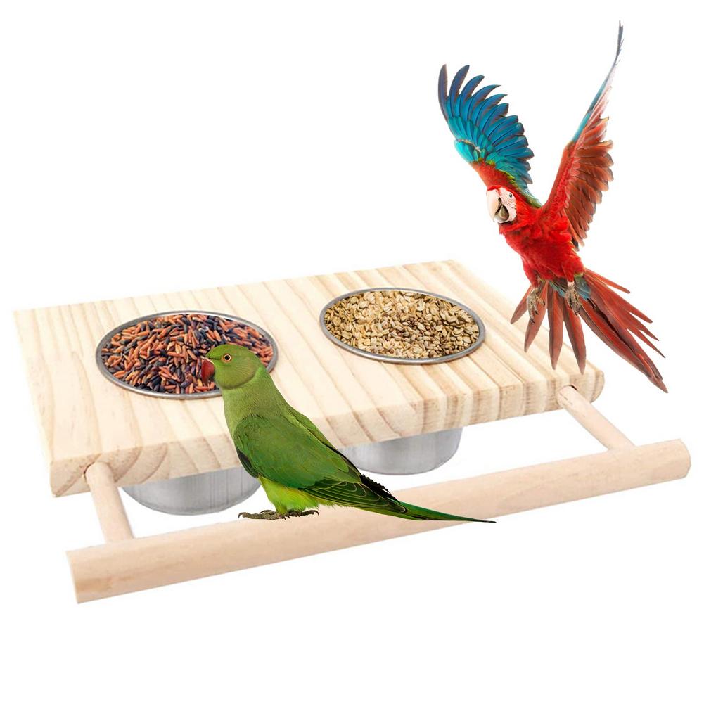 Bird Feeding Cups Hanging Parrot Feeder Water Bowl... – Vicedeal