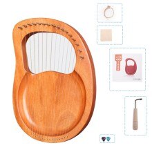Lier Harp 16 String Solid Mahonie Met Stemsleutel ... – Vicedeal