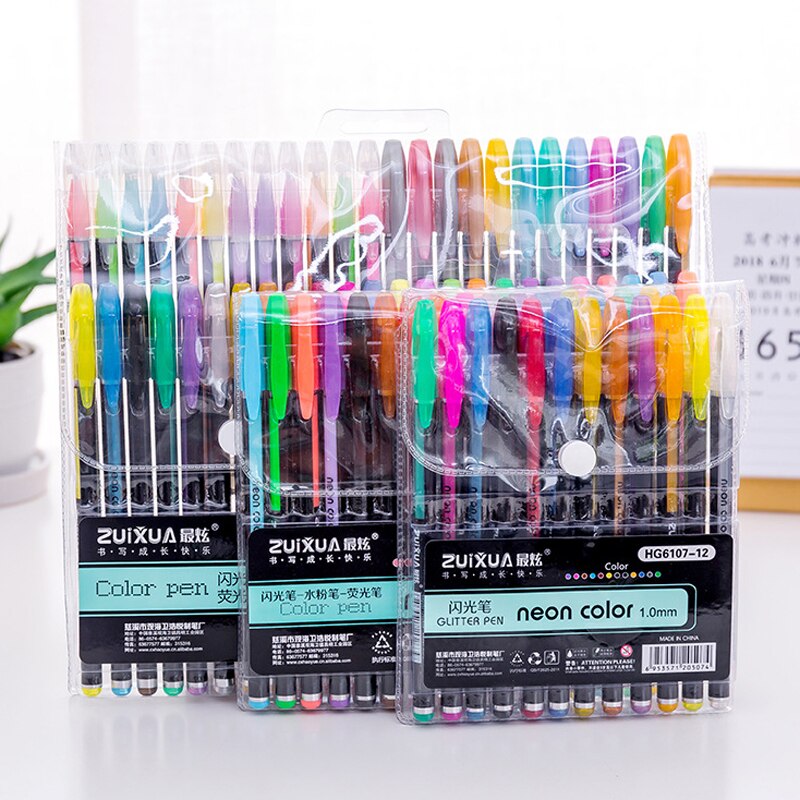 48 Colors Gel Pen Set Drawing Painting Colored Gli... – Grandado