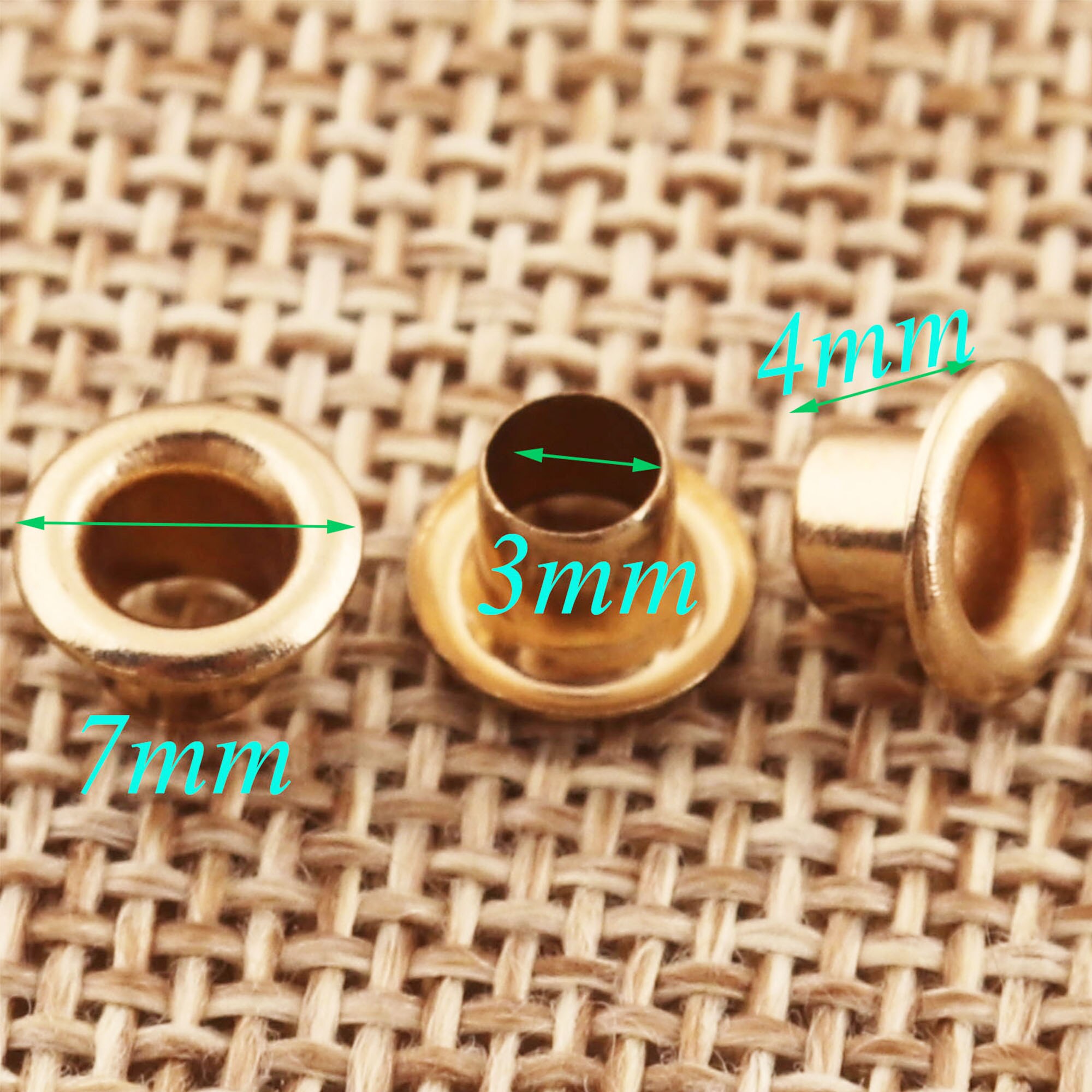 200 Pcs Gold Grommet Eyelets 3mm Metal Eyelets Gro... – Grandado
