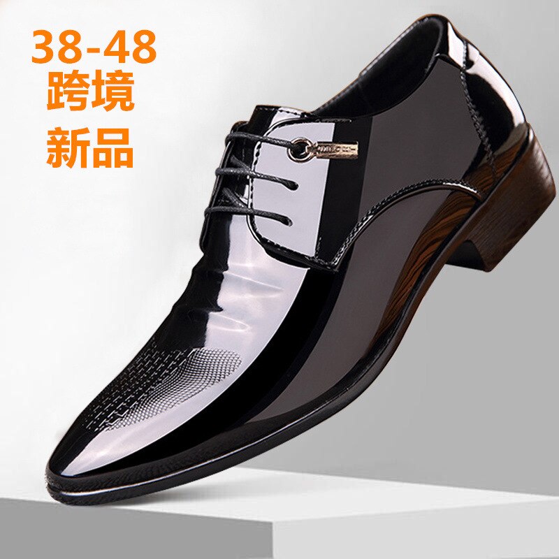 Sorte mænds kjole sko klassiske business sko brude... – Vicedeal