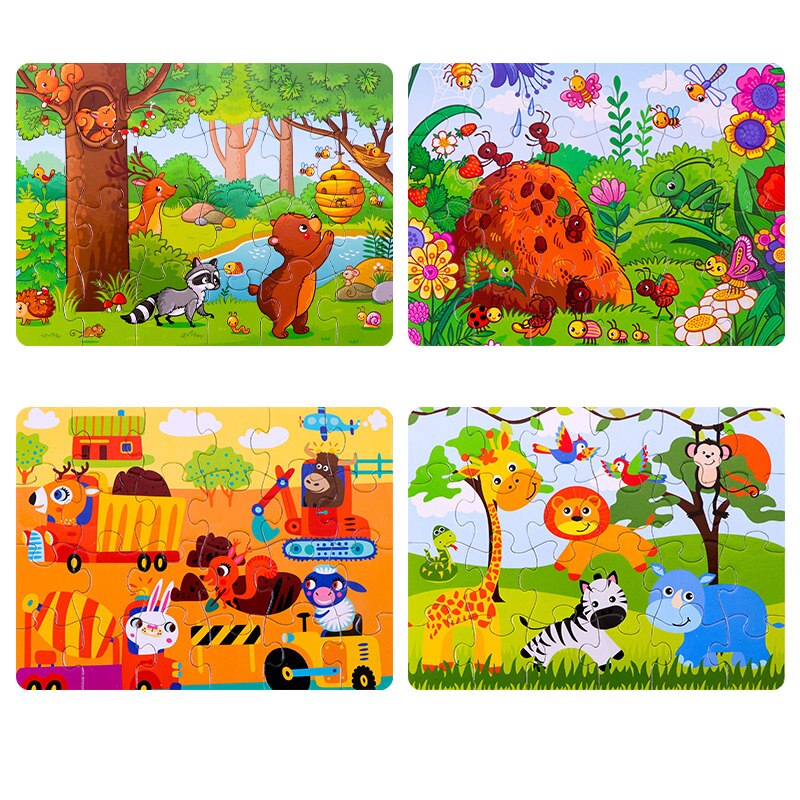 8 Style Animals Paper Jigsaw Puzzles Educational P... – Grandado