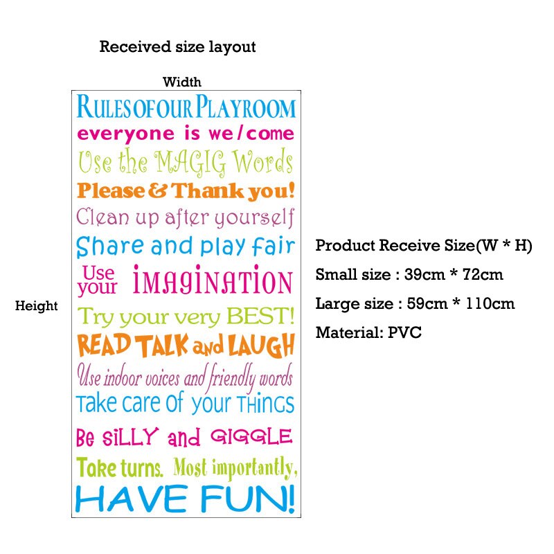 Rainbow-colored Letters Proverbs Wall Sticker For ... – Vicedeal