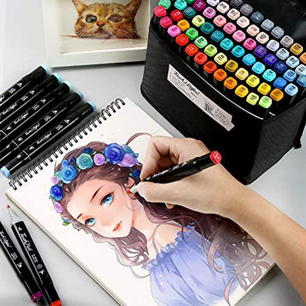 40 Colors Double-tip Brush Art Paint Drawing Marke... – Vicedeal