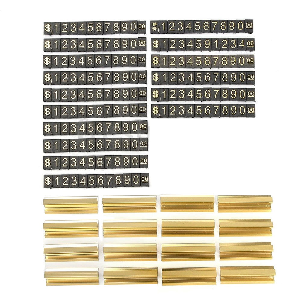 16 Sets Golden Number Letter with Base Adjustable ... – Grandado