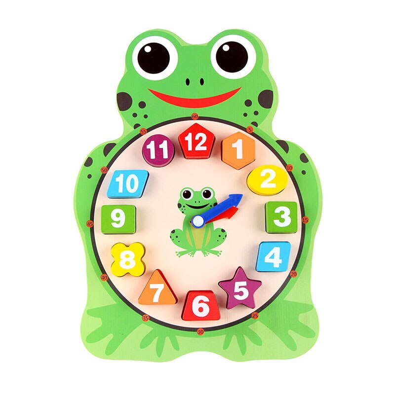Cartoon Animal Digital Clock Toys Wooden Puzzle To... – Vicedeal