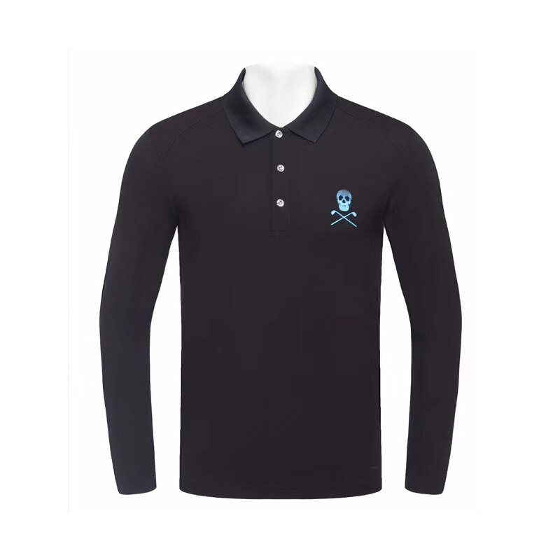 Herfst Mannen Golf Lange Mouw Polo-Shirt Slim Fit ... – Grandado
