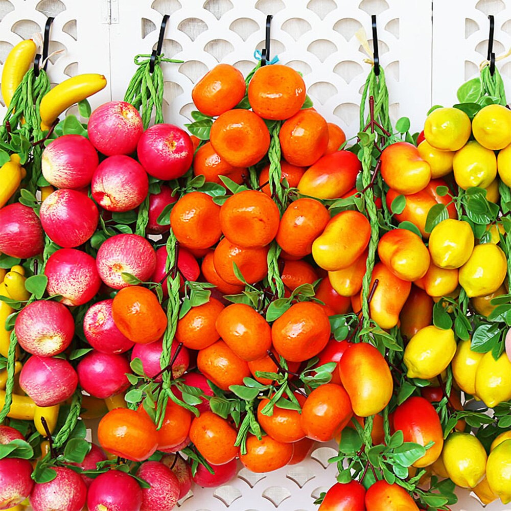 Artificial Simulation Green Fruit String Vegetable... – Vicedeal