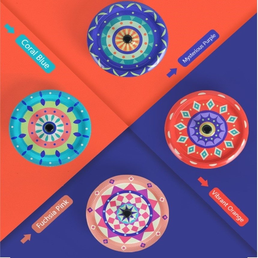 Gyroscope Hand Turn Spinning Tops Exquisite Patter... – Grandado