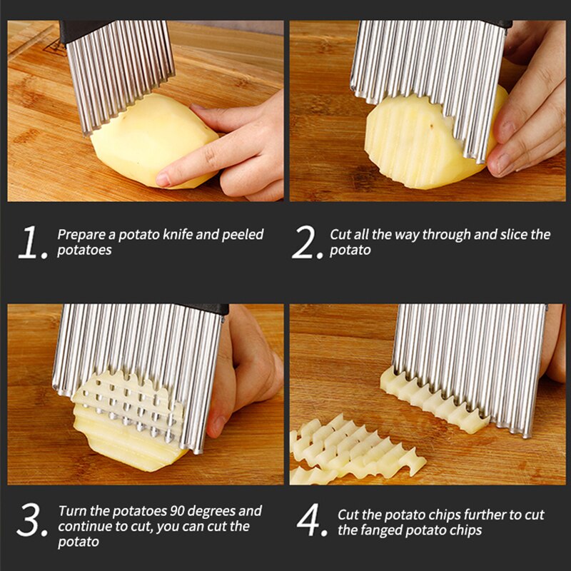 Stainless Steel Potato Chip Slicer Dough Vegetable... – Vicedeal