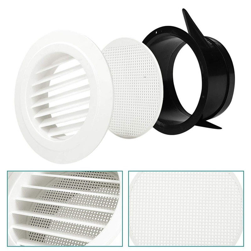 8 Inch Round Air Vent ABS Louver Grille Cover Whit... – Grandado