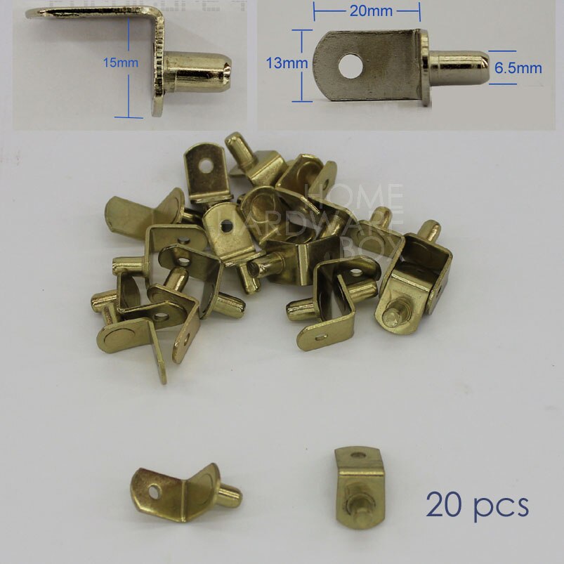BRASS color shelf support corner brace 6.5mm pin p... – Vicedeal
