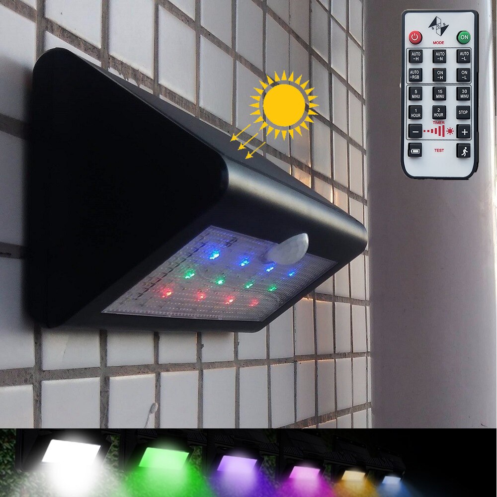 50 Led Solar Lamp Outdoor Garden Wall Lights Remot... – Vicedeal