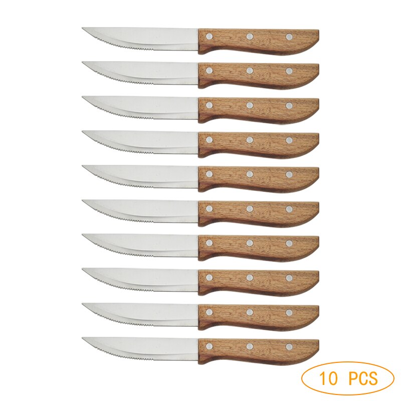 2-10 Stuks Houten Handvat Steak Mes Set Diner Mess... – Vicedeal