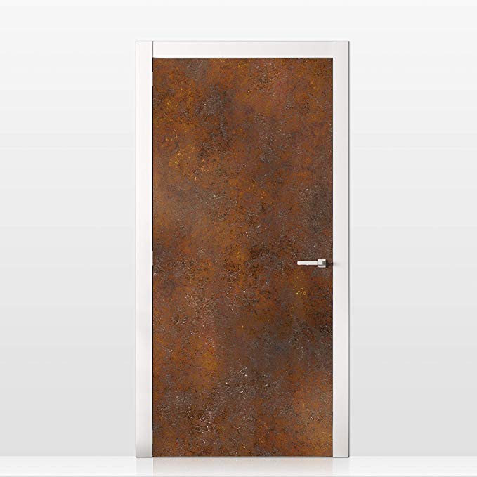 Door Mural Rusty Iron Gate Whosales Door Sticker D... – Grandado