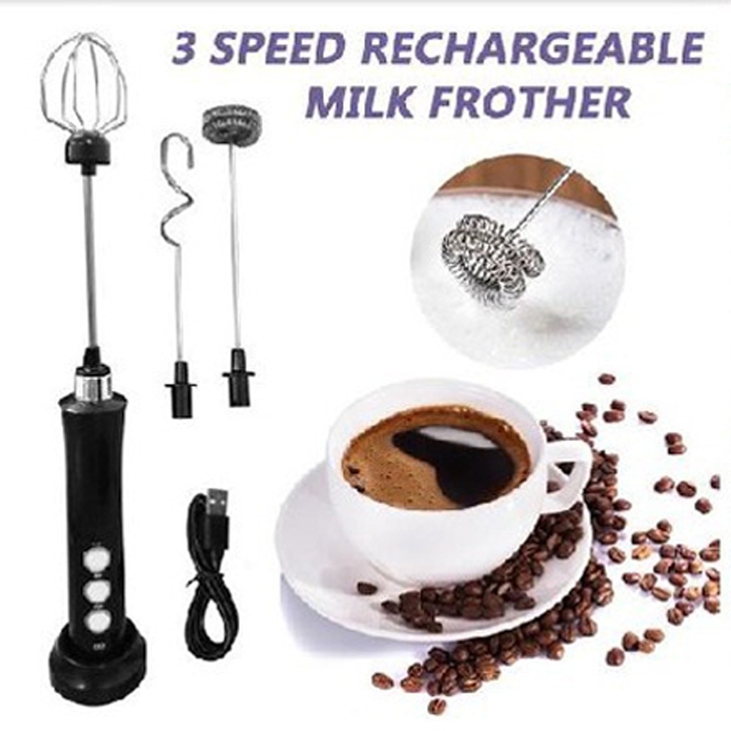 Usb Elektrische Melkopschuimer Cappuccino Foamer 3... – Vicedeal