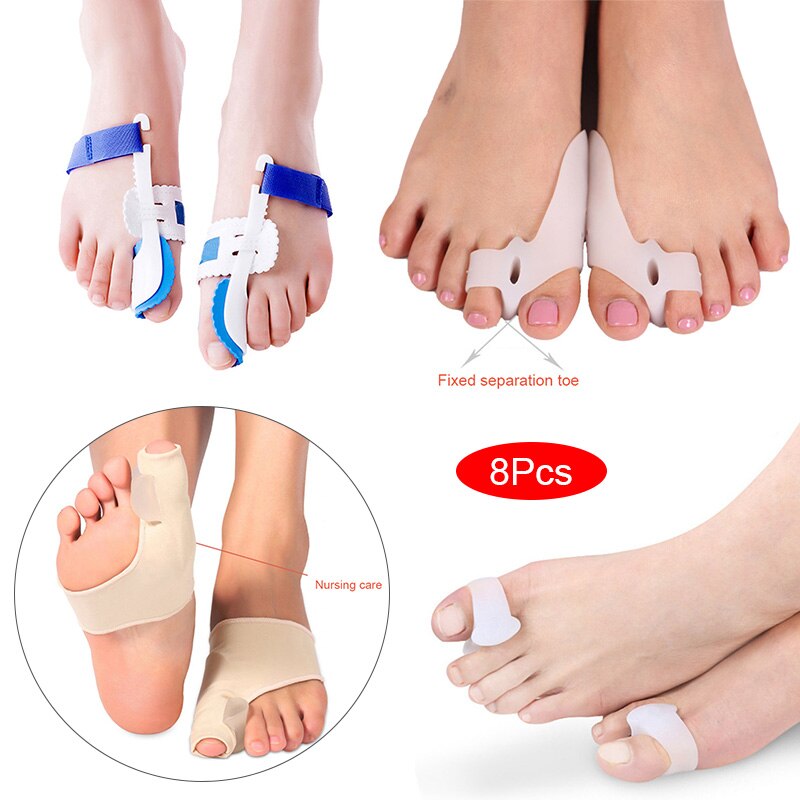 8pcs Bunion Corrector Relief Kit Cure Pain Bunion ... – Grandado