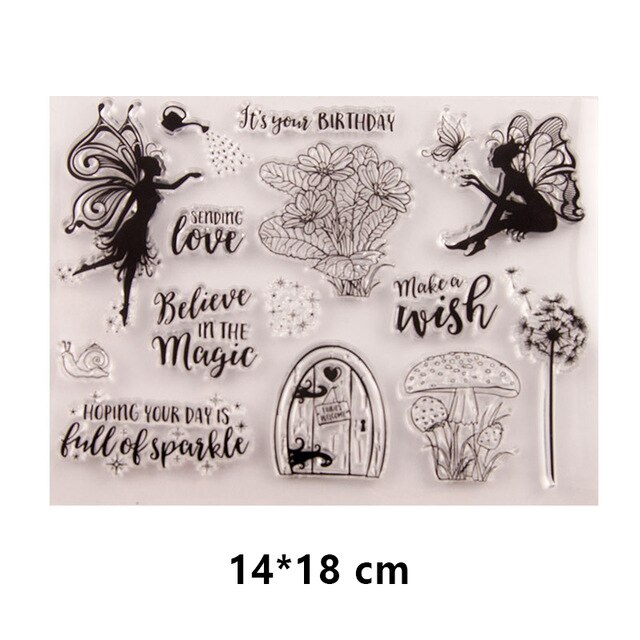 Plants Girl Castle Clear Stamps for DIY Scrapbooki... – Grandado