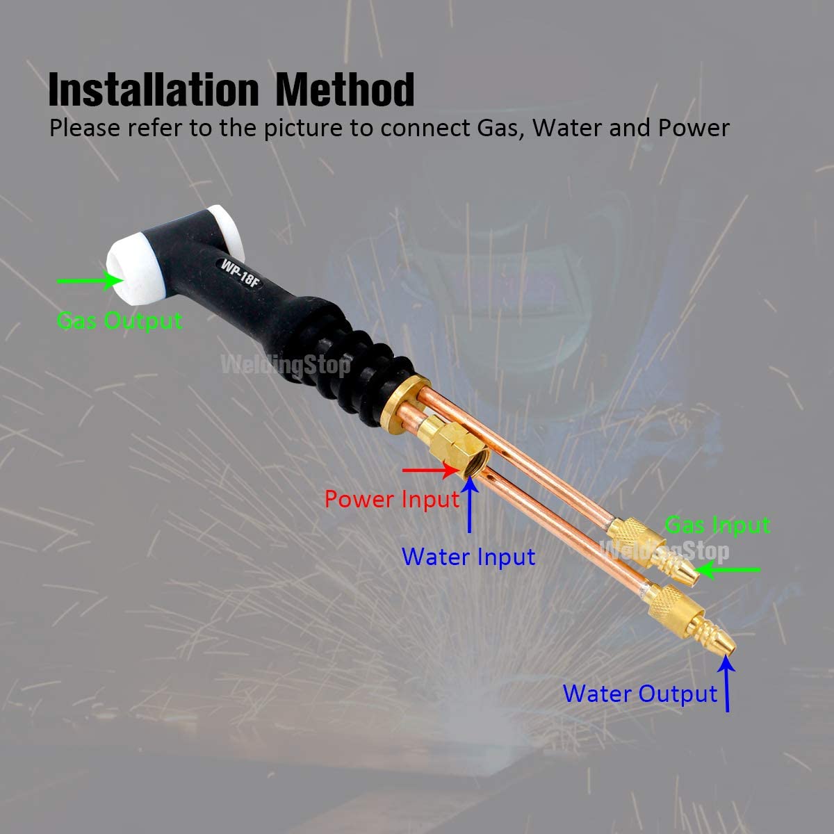 WP-18F Tig Lastoorts Head Flex Tig Toorts Body 350... – Vicedeal