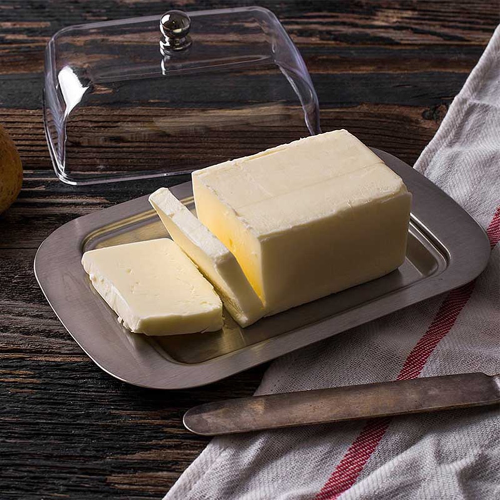 304 Stainless Steel Butter Dish Box Container Chee... – Vicedeal