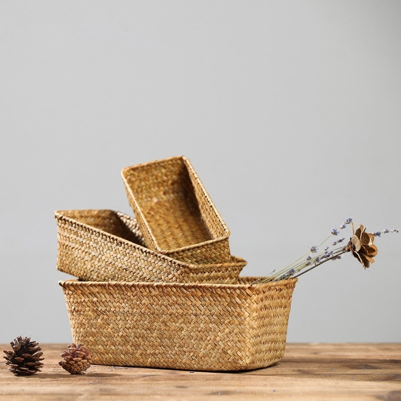 WCIC Handmade Wicker Baskets Cosmetic Box Decorati... – Grandado
